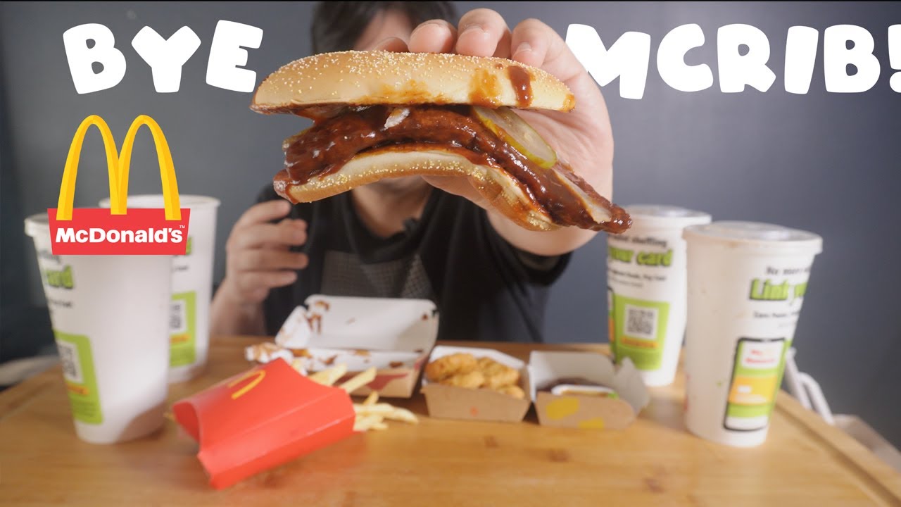 Good Bye McRib! Eating McDonald's McRib and Happymeal! l Day 2 l One ...