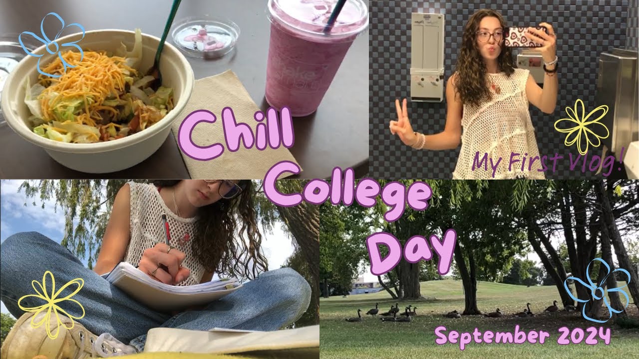 my first vlog! a chill day in college - YouTube