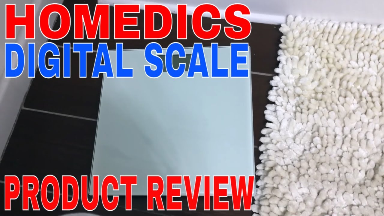 HoMedics Stainless Steel:Glass Digital Bathroom Scale Review 🔴 - YouTube