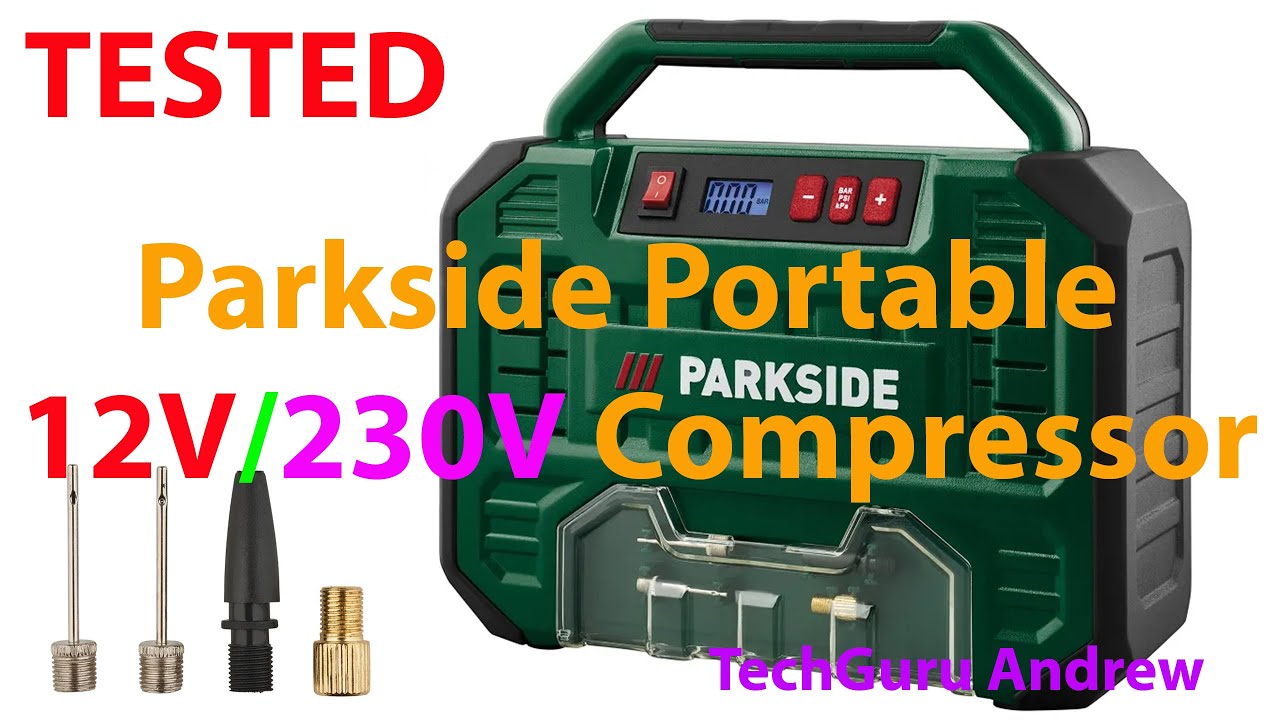 Parkside Portable 12V/230V Compressor With Digital Display PMK 150 A1 ...