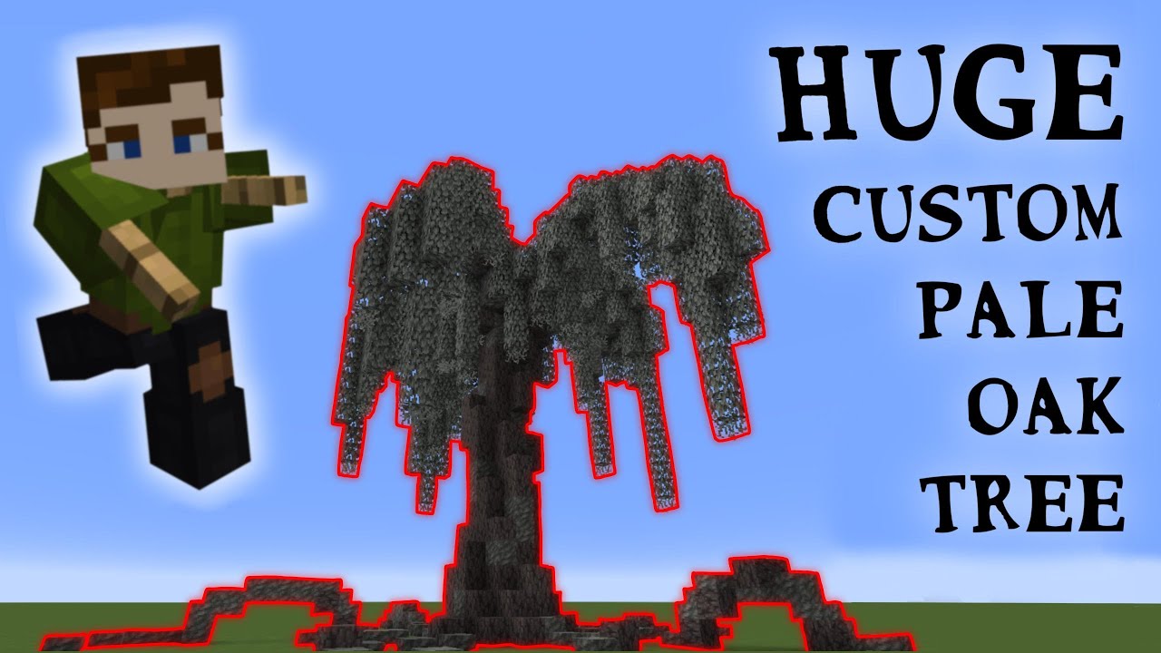 MINECRAFT HOW TO BUILD: MASSIVE Pale Oak Tree - YouTube