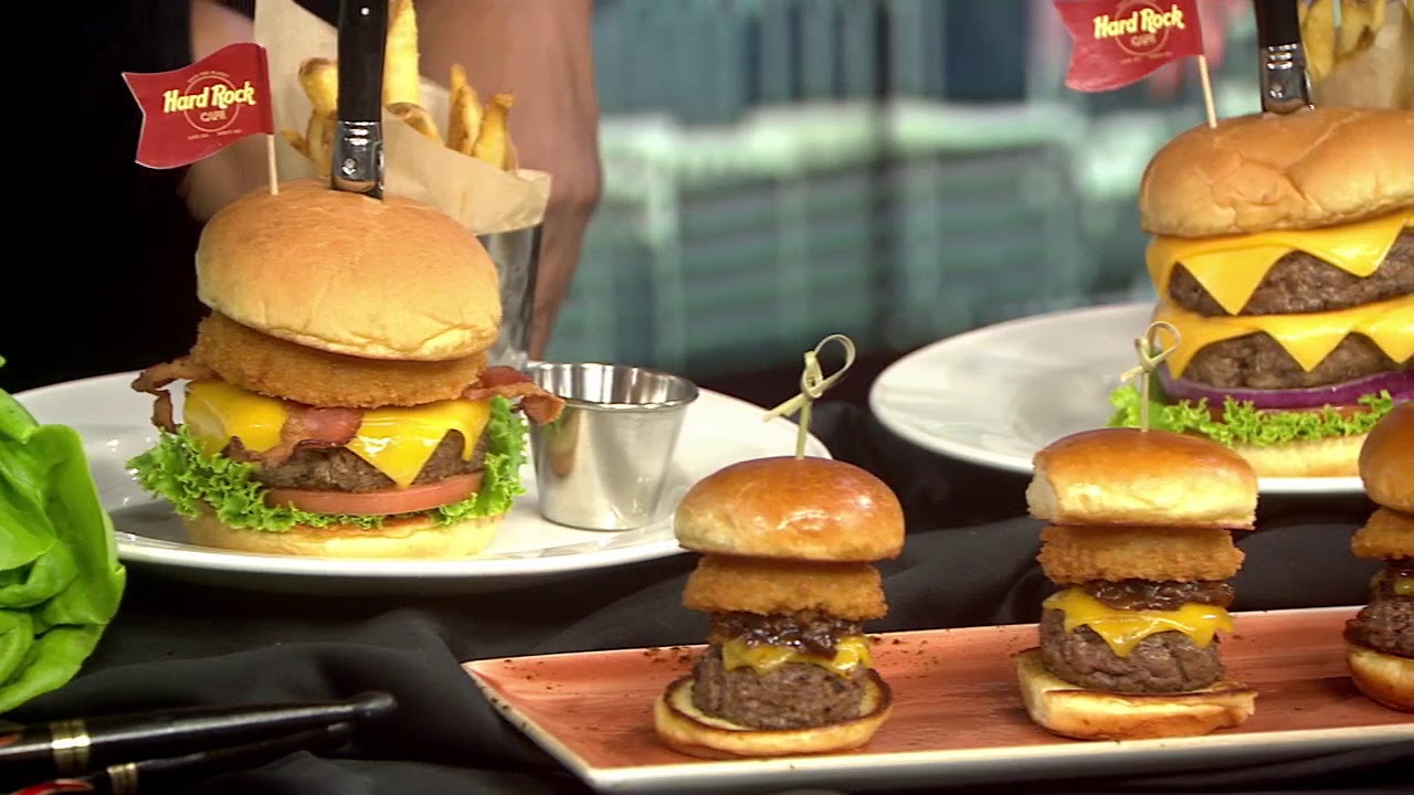 Hard Rock Cafe adds 24K Gold Burger to new menu - YouTube
