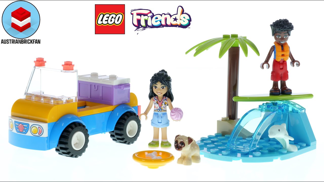 LEGO Friends 41725 Beach Buggy Fun - LEGO Speed Build Review - YouTube