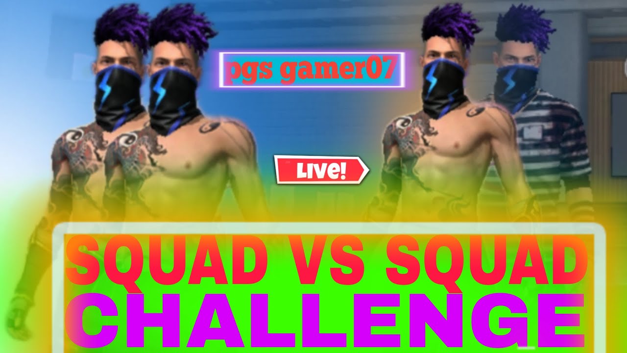 FREE FREE LIVE SQUAD VS SQUAD CHALLENGE | LIVE TEAM CODE GIVEAWAY OR ...