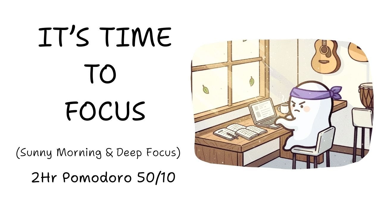 ☀️ 2-HOUR STUDY WITH ME | Sunny Morning 🎹 Piano Music | Study & Work ...