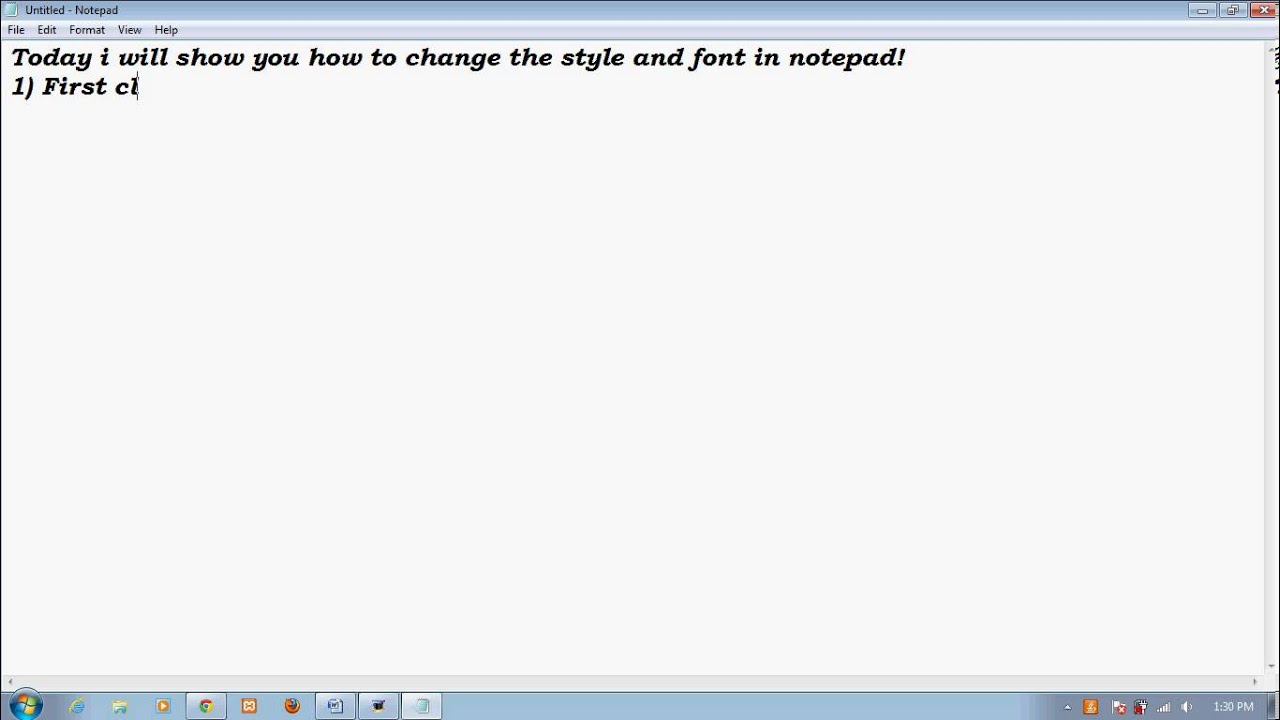 How To Change The Style And Font In Notepad YouTube how-to-change-the-style-and-font-in-notepad-youtube