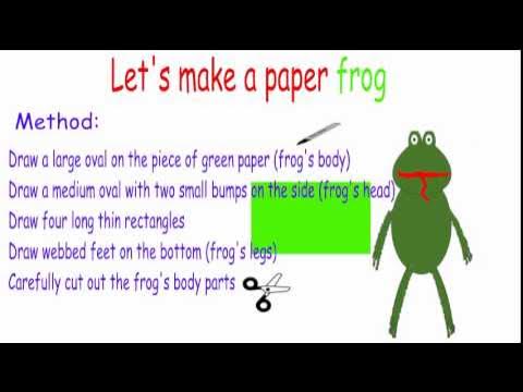 Let's make a paper frog (procedure song) by 4 Blue - YouTube