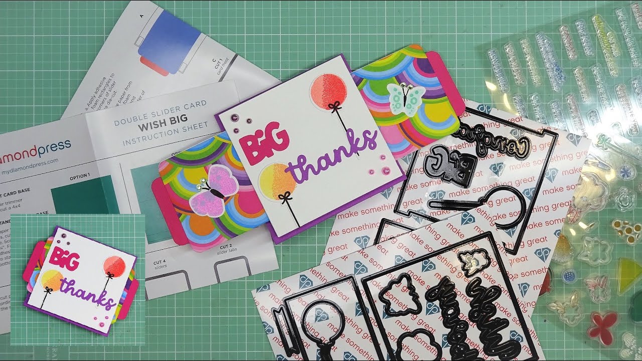 Diamond Press "Wish Big" Double Slider Card Dies & Stamps Set Review ...