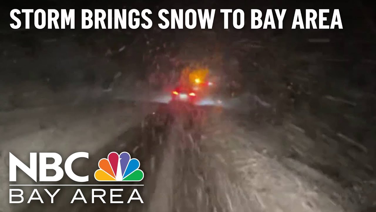 Bay Area Storm: Snow Causes Road Problems, Chilly Conditions - YouTube