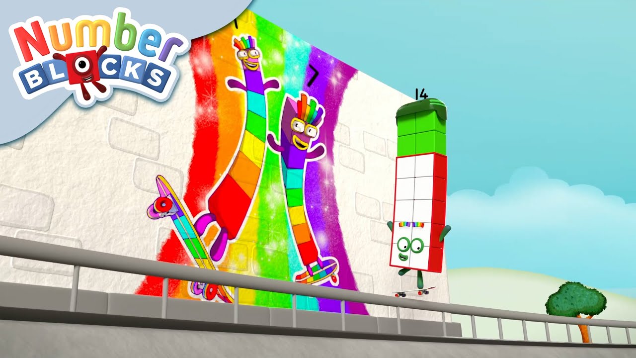 @Numberblocks- Fourteen's Tricks 🛹 | Number Magic - YouTube