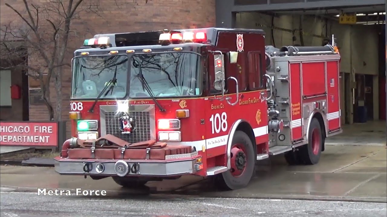 Chicago Fire Dept Engine 108 Responding - YouTube