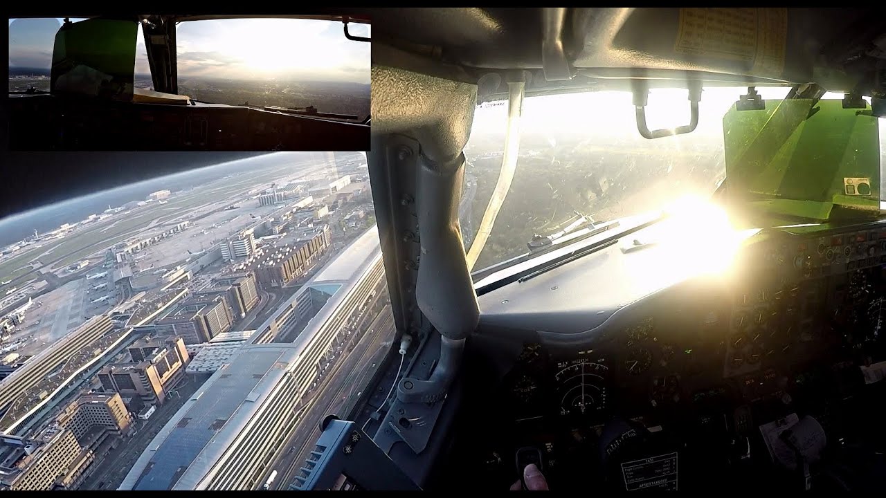Fantastic 737 Sunset Landing in Frankfurt - 2 Cockpit Perspectives ...