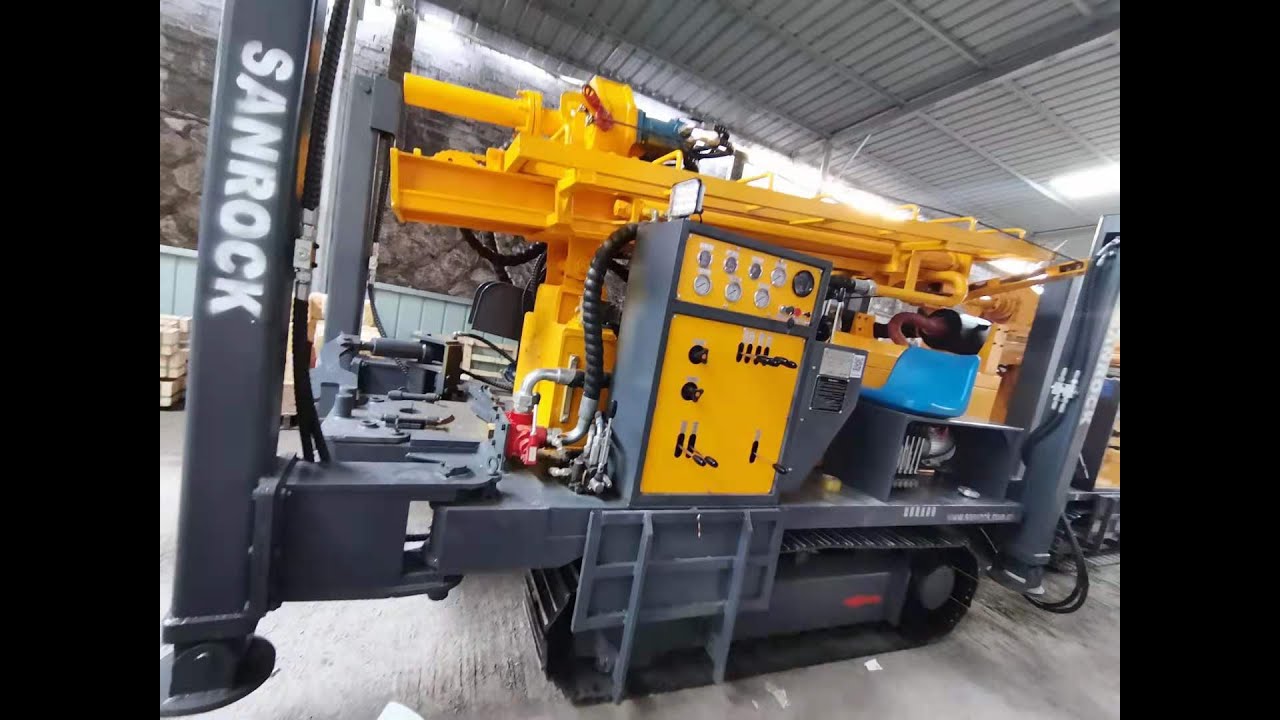Water well drilling rig - YouTube