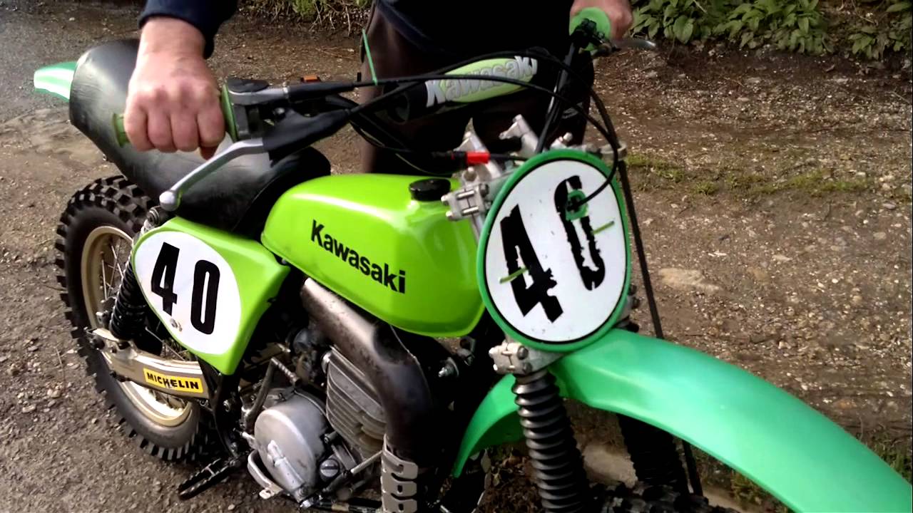 kawasaki kx250 a4 1977 running - YouTube