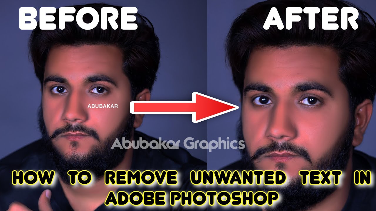 How To Remove Unwanted Text In Adobe Photoshop Abubakar Safi YouTube How To Remove Unwanted Text In Adobe Photoshop Abubakar Safi YouTube