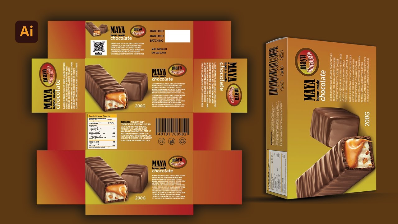 Product Box Packaging Design /Packaging Design in Adobe Illustrator ...