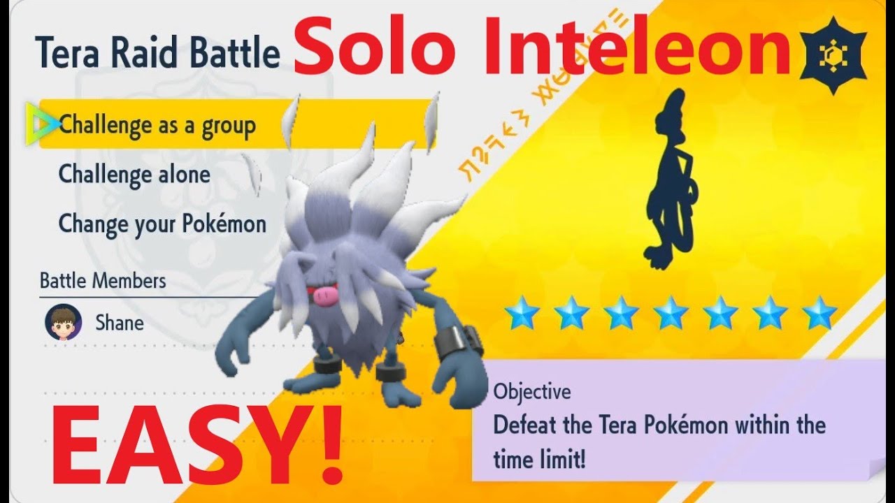How to Solo the 7 Star Inteleon Tera Raid, Easy! - YouTube