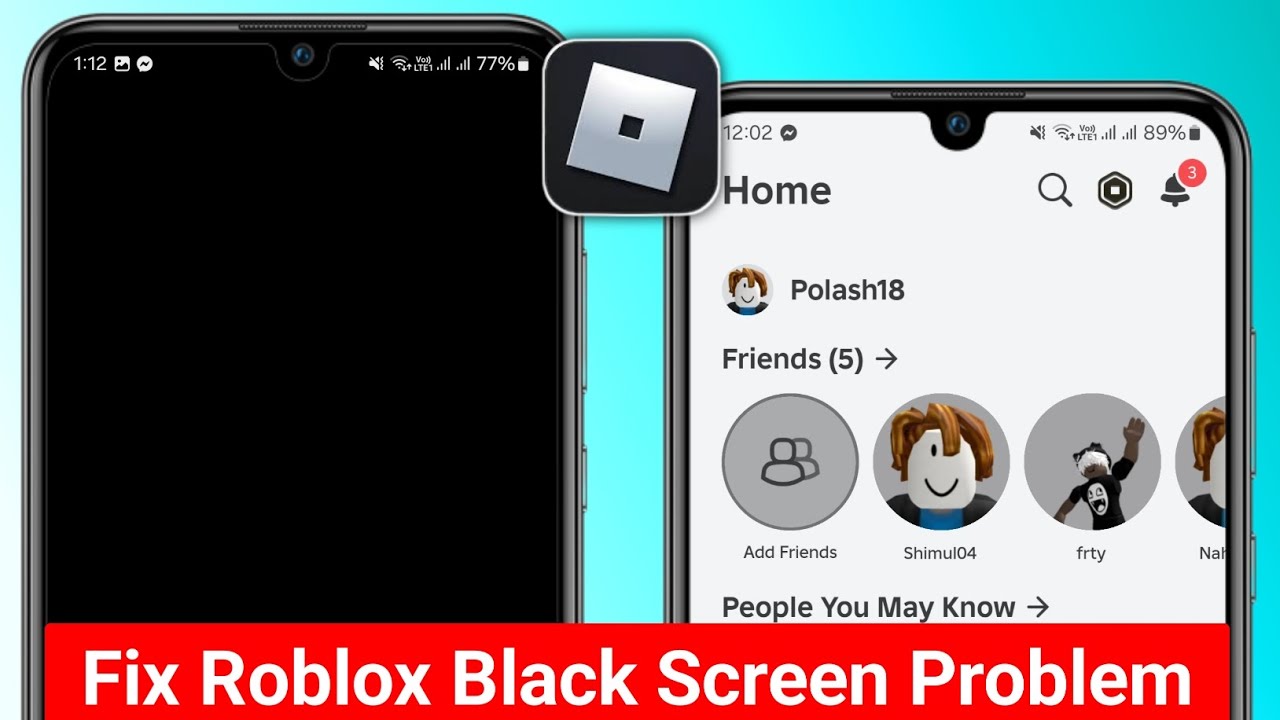 Fix Roblox Black Screen Problem || Roblox Black Screen Problem Android ...