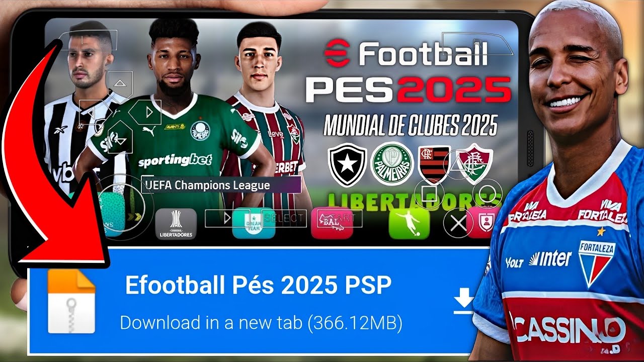 NOVO! eFOOTBALL PÉS PSP ABRIL 2025 DOWNLOAD MEDIA FIRE DIRETO! COM ...