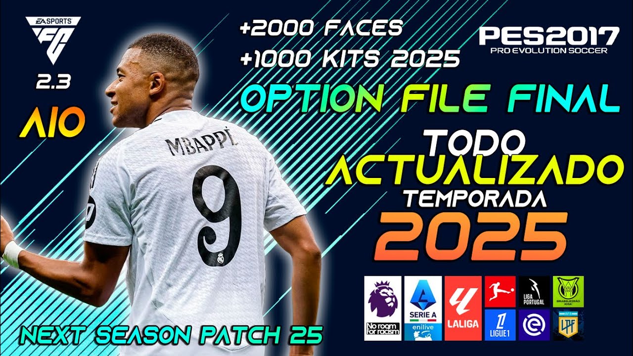 💥Lleva tu Pes 2017 a OTRO NIVEL - Option File DEFINITIVO 2025 TUTORIAL ...