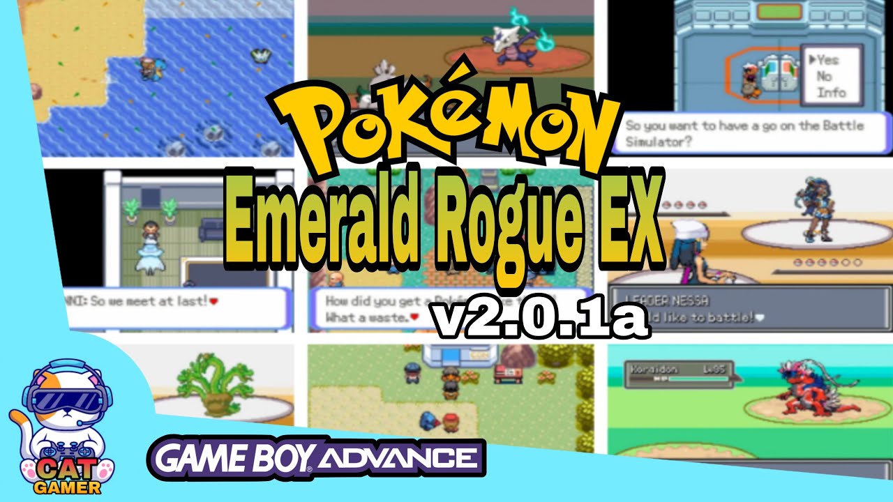 Pokemon Emerald Rogue EX Completed GBA Hack Roms - YouTube