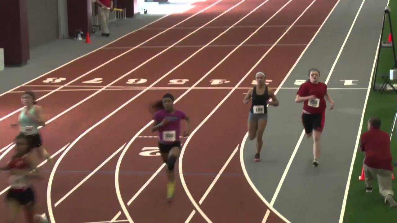 60m Dash Semis Girls H4 - MITS 2016 - YouTube