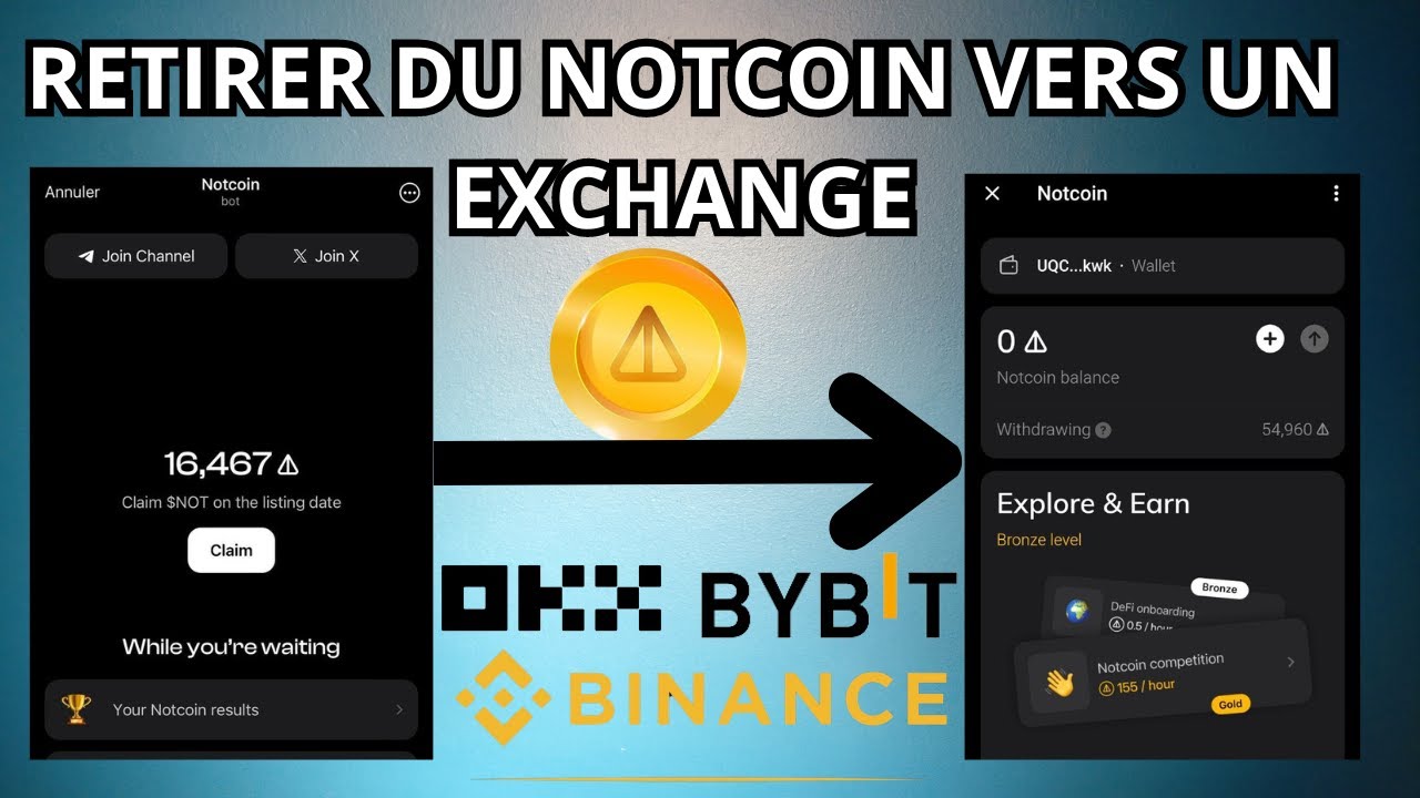 Comment retirer vos Notcoin vers Binance, OKX et Bybit depuis le bot Telegram - YouTube