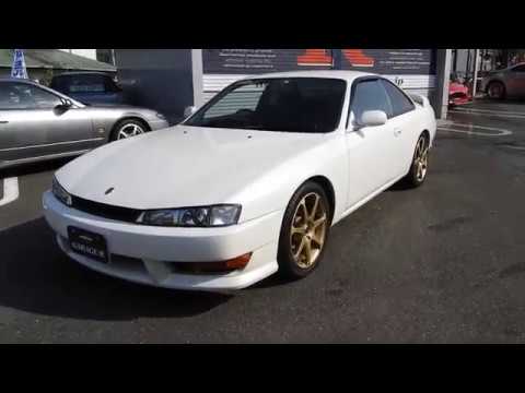 日産 S14シルビア Q's 5MT 10.0万km 車高調、HKSマフラー、社外17インチAW - YouTube