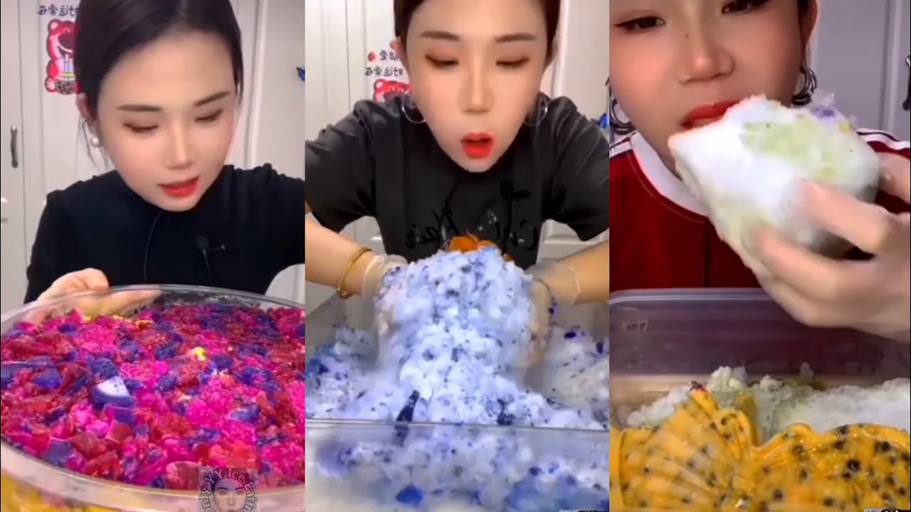 YY'S ASMR ICE | ONLY YY ICE EATING || SHAVED, REFROZEN AND CRUNCHY ICE ...