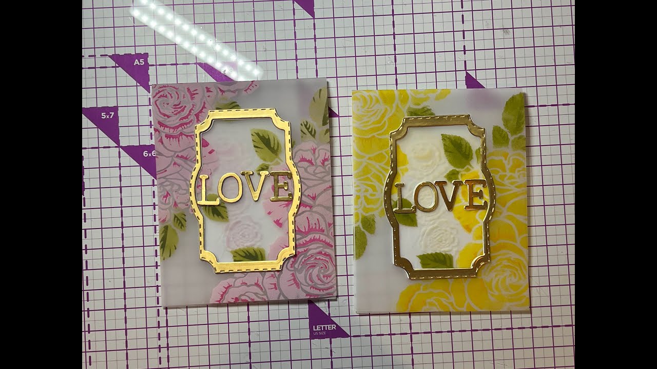 Vellum card with mini card inside - YouTube