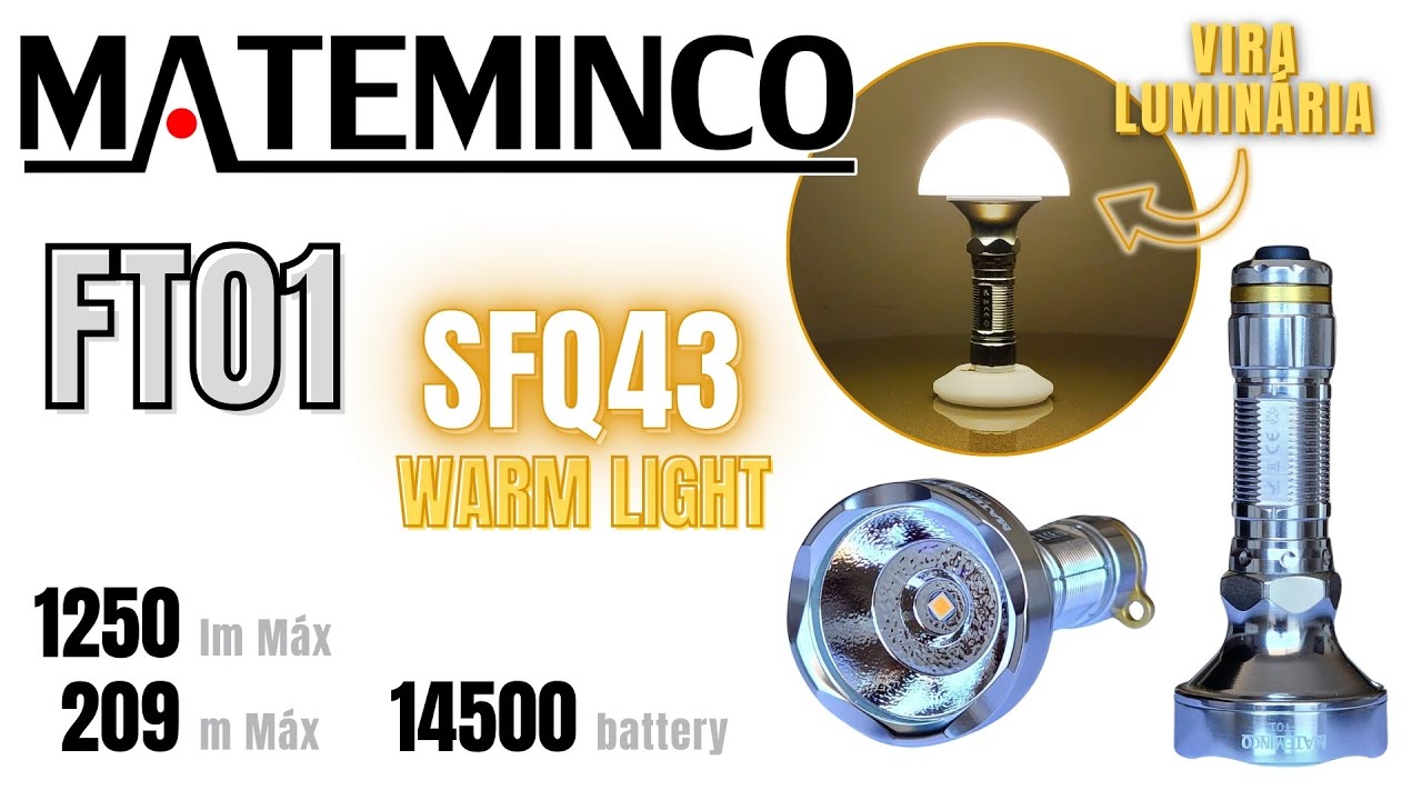 Lanterna Mateminco FT01 | LED SFQ43 - YouTube