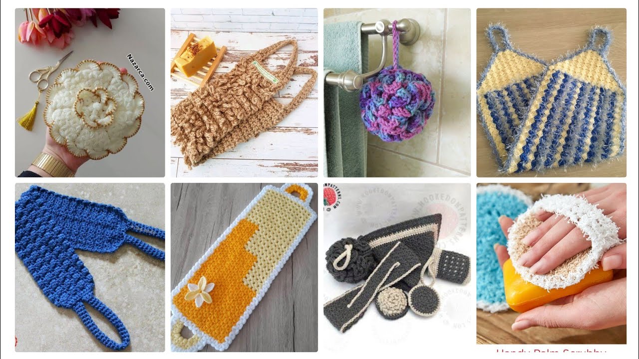 Softy Crochet Bath Puff/Body Scrubber Ideas Hand Made Designs|| Fashion ...