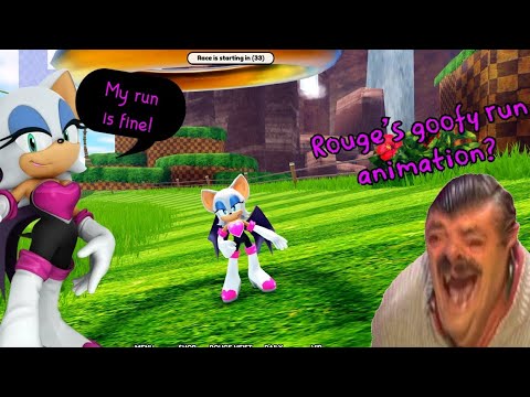 Rouge's goofy run animation | Sonic Speed Simulator Rouge update ...