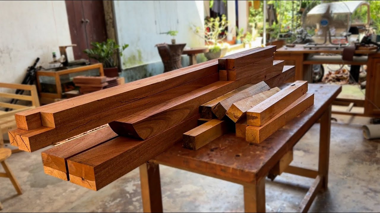 Beautiful Red Wood Long Chair Design(Afzelia xylocarpa): A Subtle Blend ...