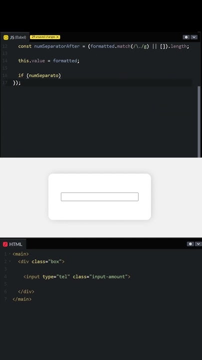 Auto Format Dot as Thousands Separator on Input HTML - YouTube