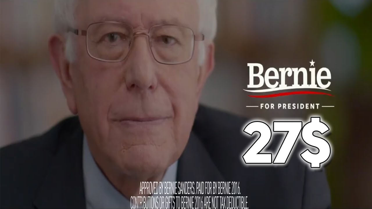 Bernie Sanders 27$ Dollars - NEW AD | Presidential Campaign 2106 ...
