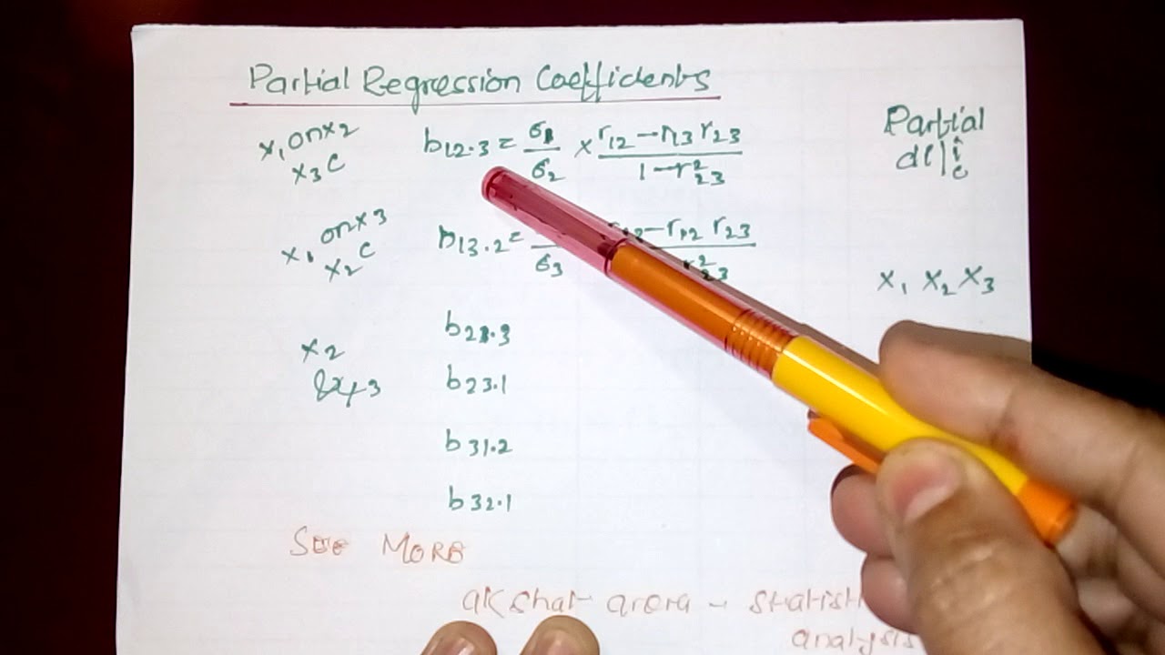 Partial Regression Coefficient ABC Study YouTube Partial Regression Coefficient ABC Study YouTube