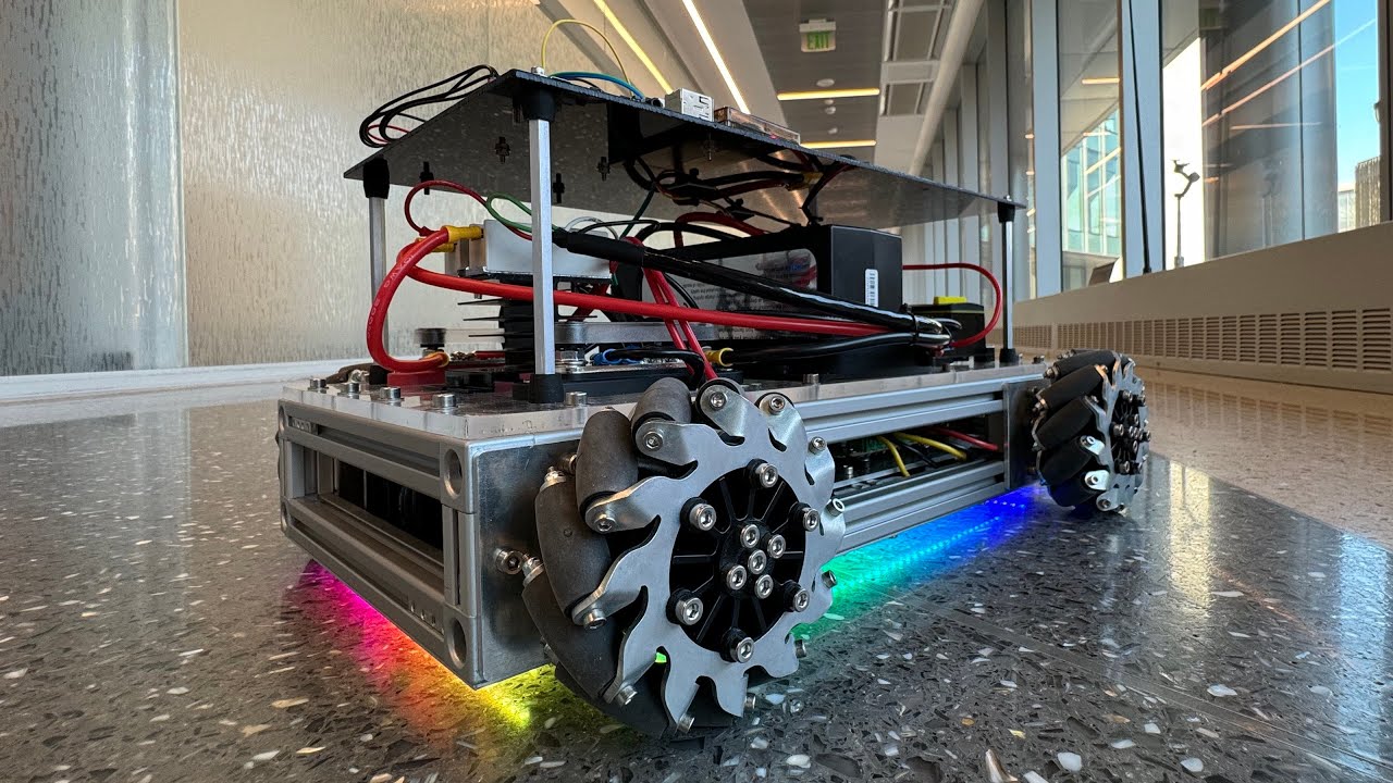 Minimec - a custom ROS2 based mecanum wheel mobile platform - YouTube