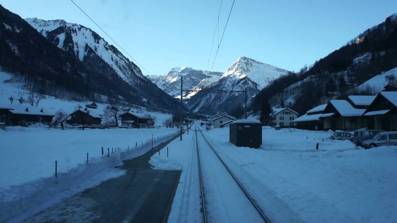 SBB Lokführerstandsfahrt Schwanden - Linthal Winter - YouTube