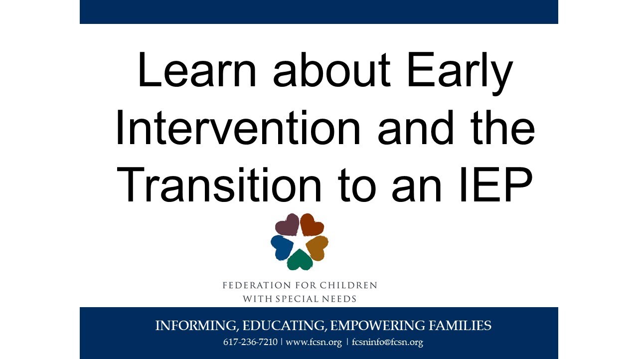 Learn about Early Intervention and the Transition to an IEP - YouTube