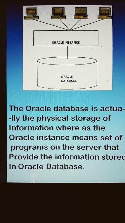 What is the difference between Oracle database and Oracle instance | MCA | BCA - YouTube