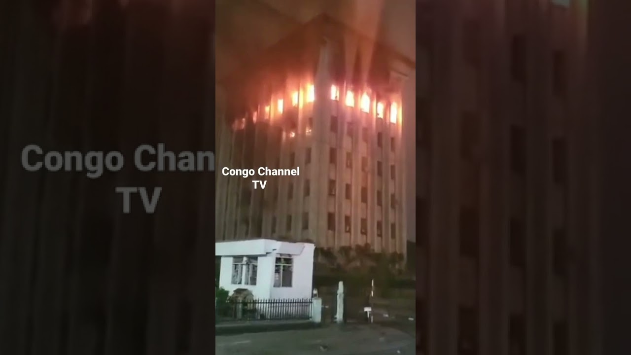 Immeuble ONATRA en feu 🔥 à Kinshasa - YouTube