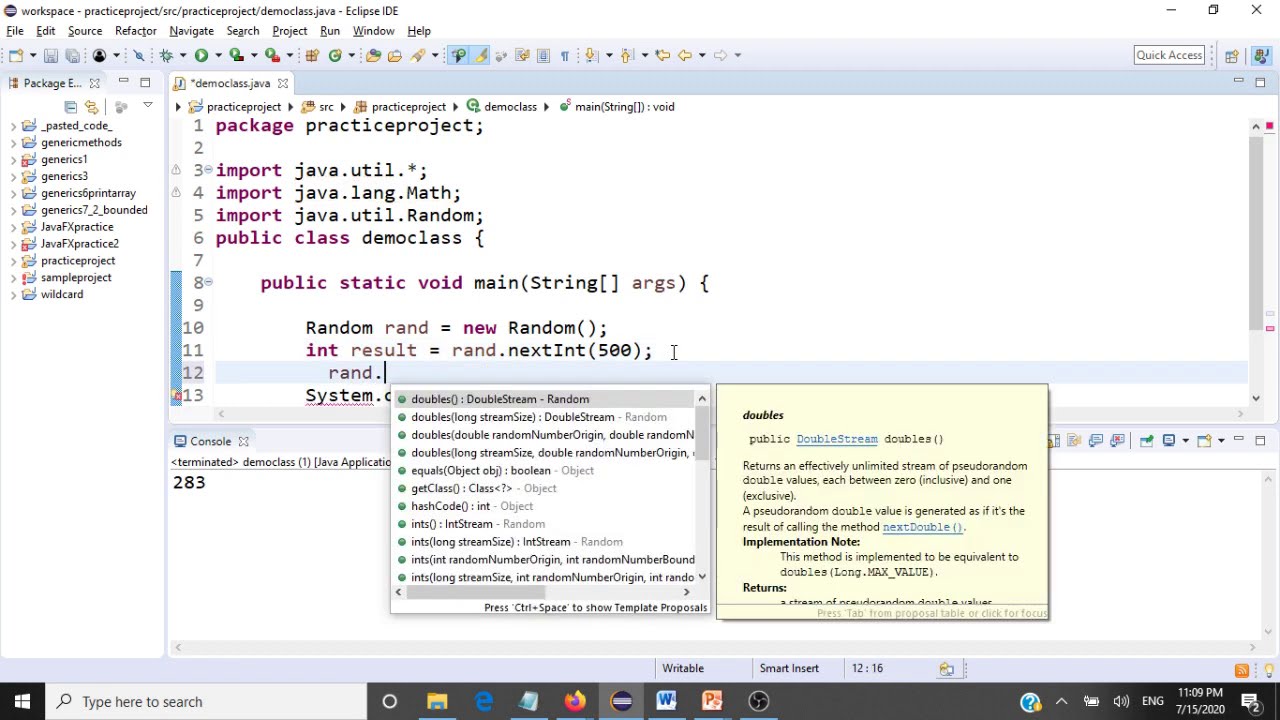 Java Programming Basics Math Class And Java Type Conversion Cse1007 Youtube 9314
