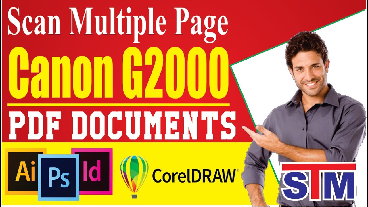 Scan Multiple Page PDF Document using Canon G2000 Series Pinter - YouTube