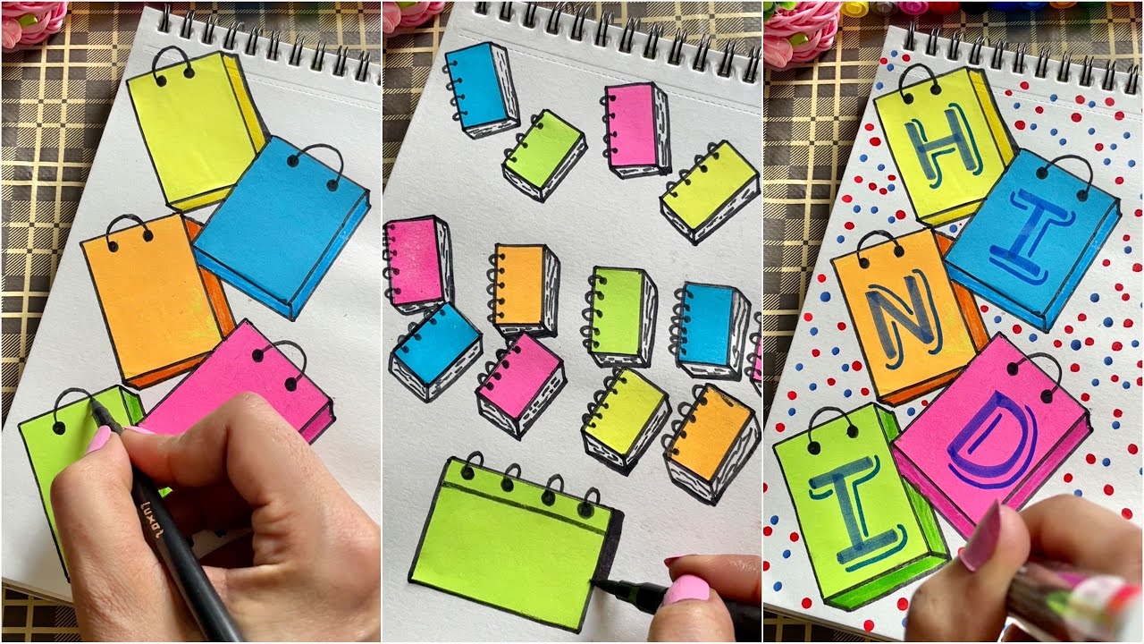 New ideas for school project 😍 | Mini notebook front pages | NIDA🎀 ...