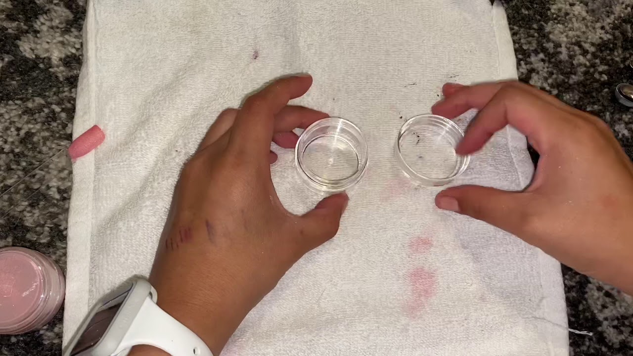 How to make your own pink dip powder - YouTube