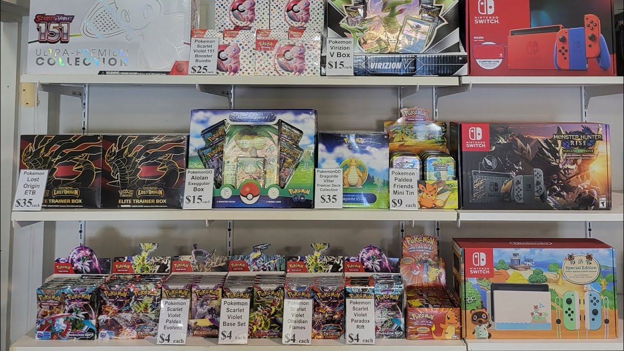 Pokemon cards priced & just put on the shelves this morning. New cards ...