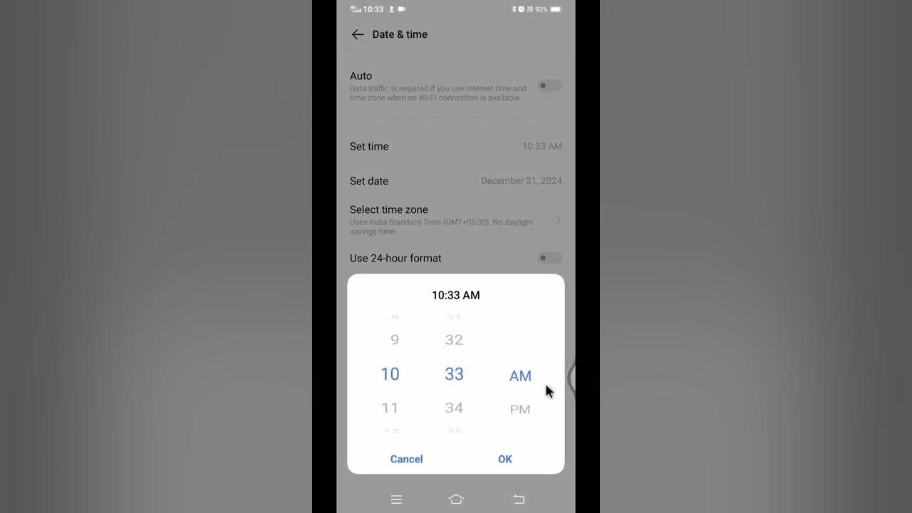 How to Vivo phone time setting in 12our / how to vivo phone time change - YouTube