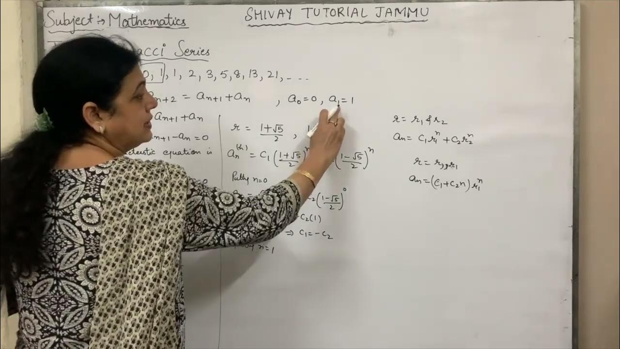 Recurrence Relation | Fibonacci Series | Introduction | MCA | BCA | Btech. - YouTube