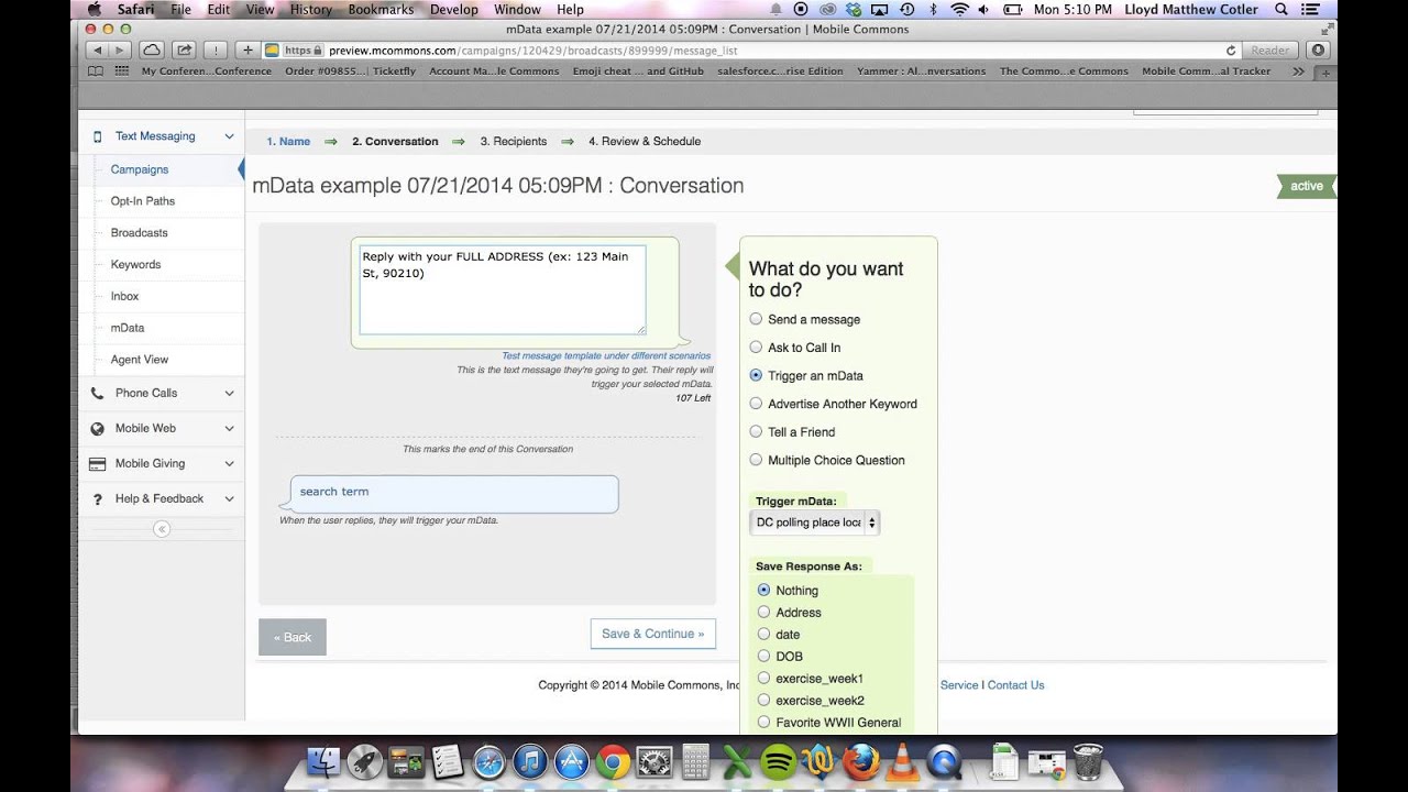 Triggering an mData - YouTube